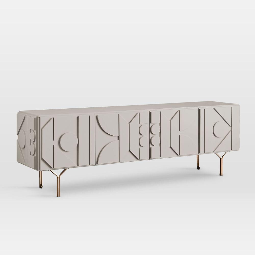 Pictograph Media Console 213 cm Flax west elm Australia